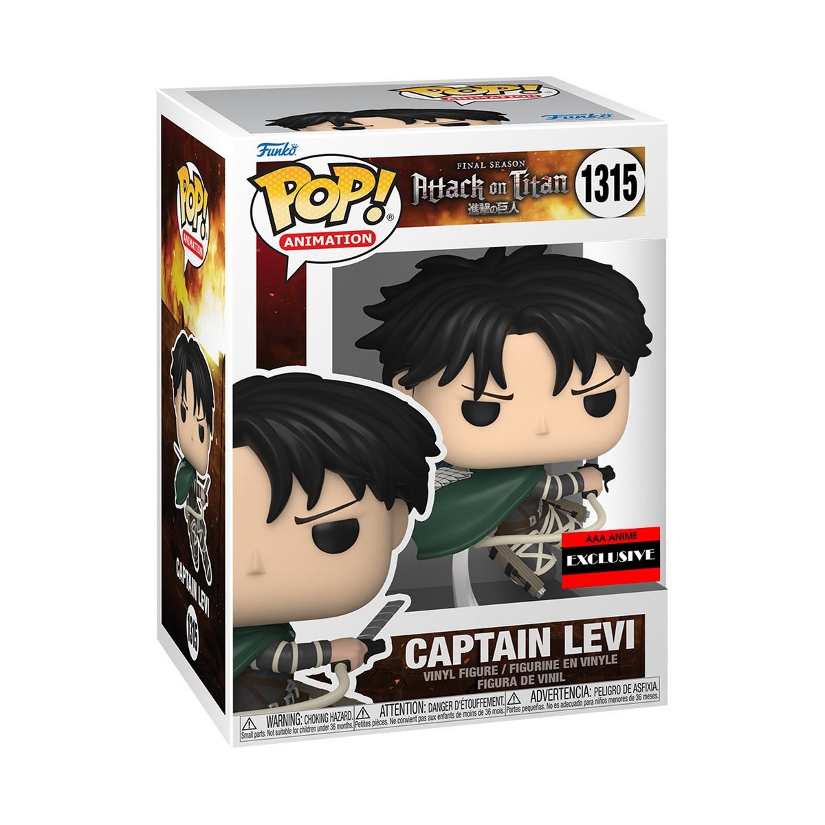 Pop! Attack on Titan Captain Levi AAA Anime Exclusive #1315 - Good Game ...